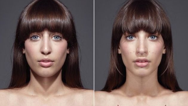Human face asymmetry.